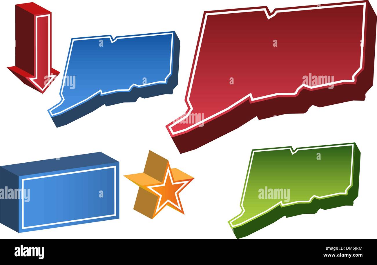Connecticut us state outline Stock Vector Images - Alamy