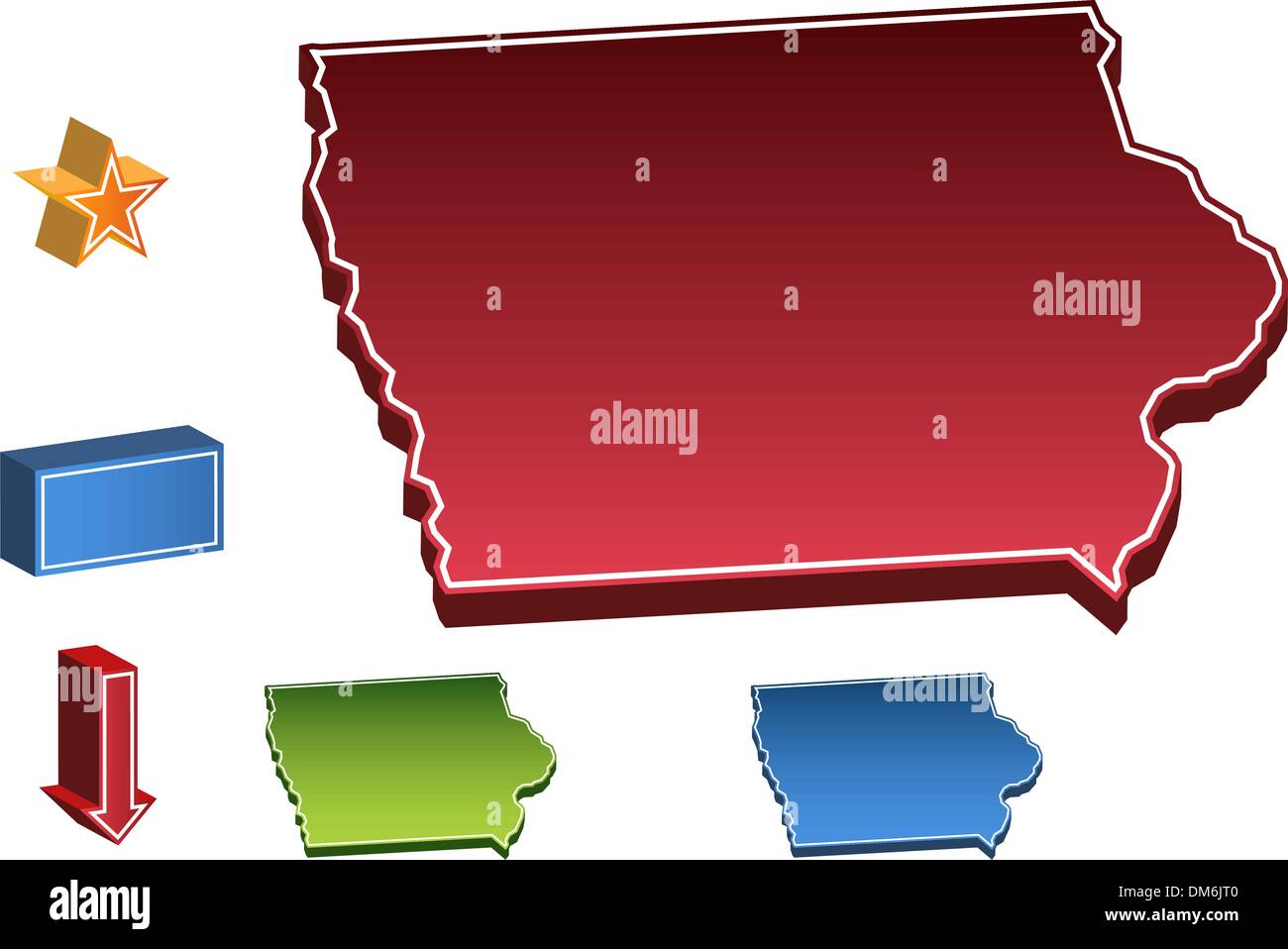Iowa outline map set Stock Vector Images - Alamy