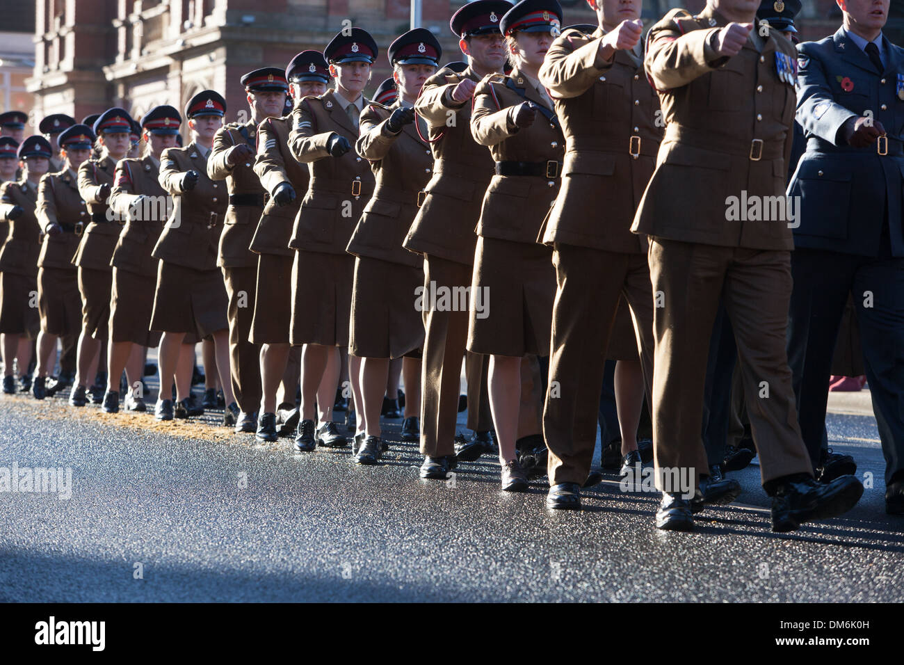 Remembrance Sunday march past Stock Photo - Alamy
