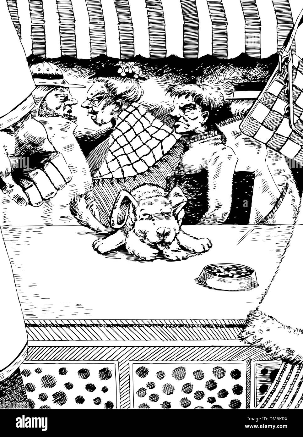 Dog at the window Stock Vector Images - Alamy