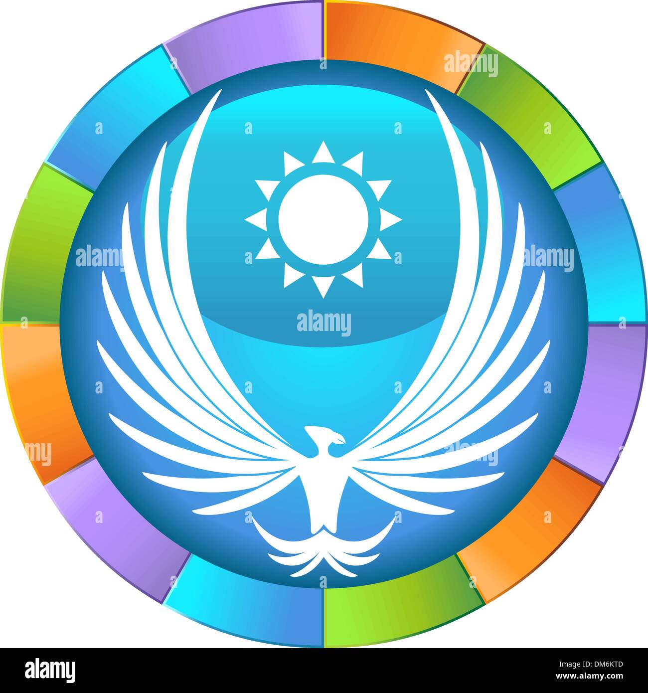 Phoenix with Sun Stock Vector Image & Art - Alamy