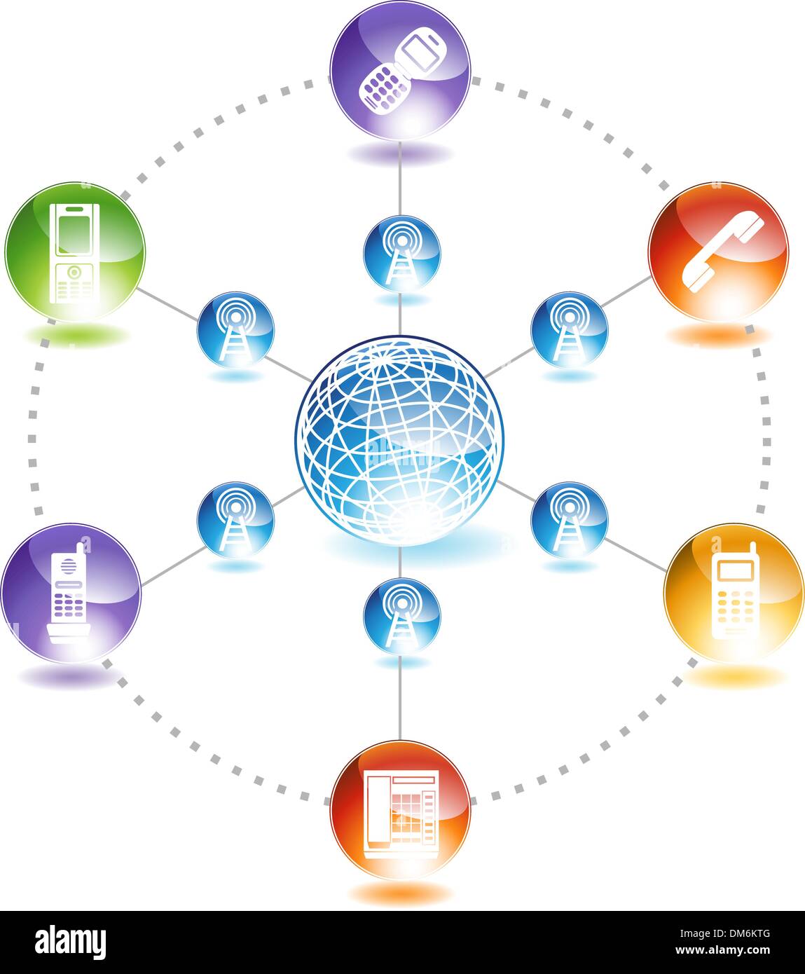 Mobile phones decoration Stock Vector Images - Alamy