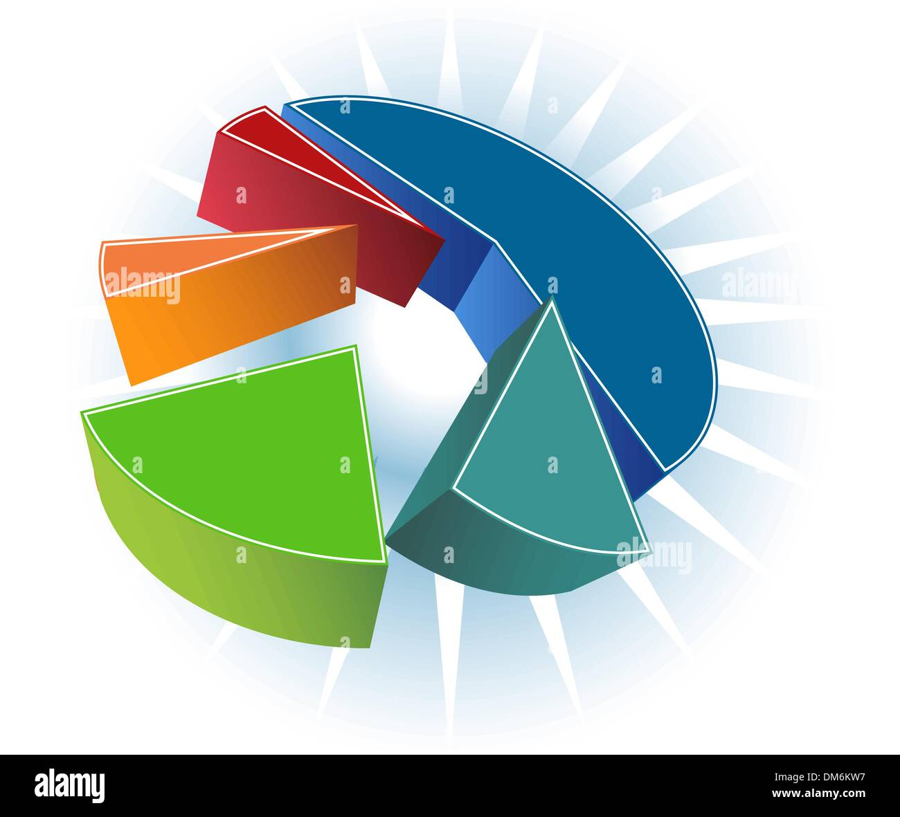 3d pie chart vector vectors Cut Out Stock Images & Pictures - Alamy
