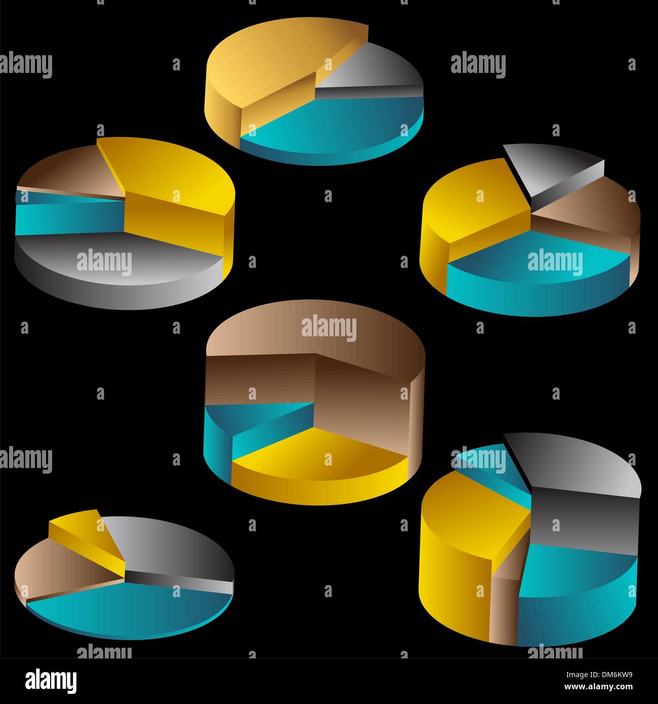 3d diagram pie chart element Stock Vector Images - Alamy