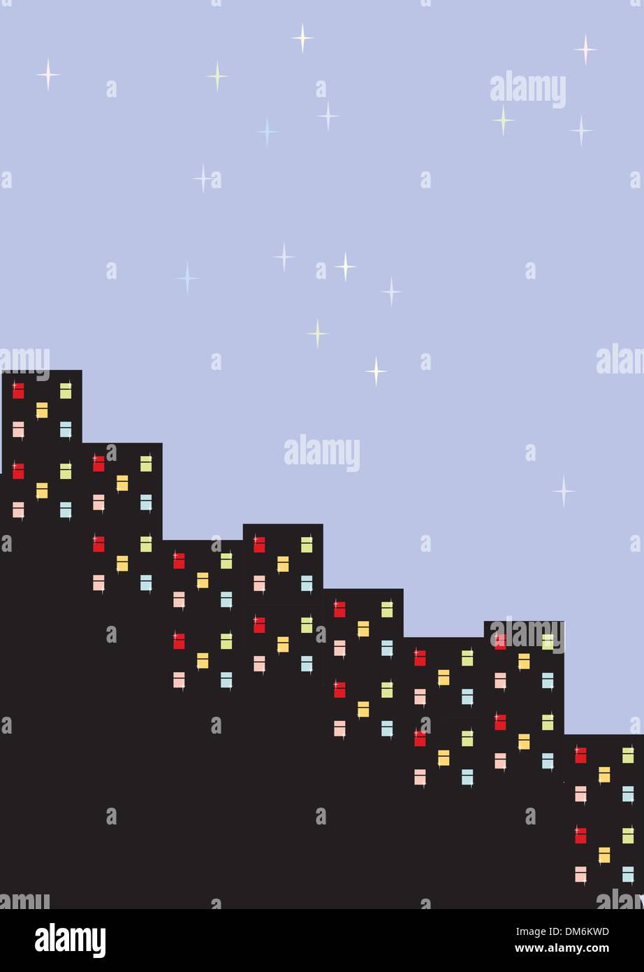 House windows night christmas Stock Vector Images - Alamy