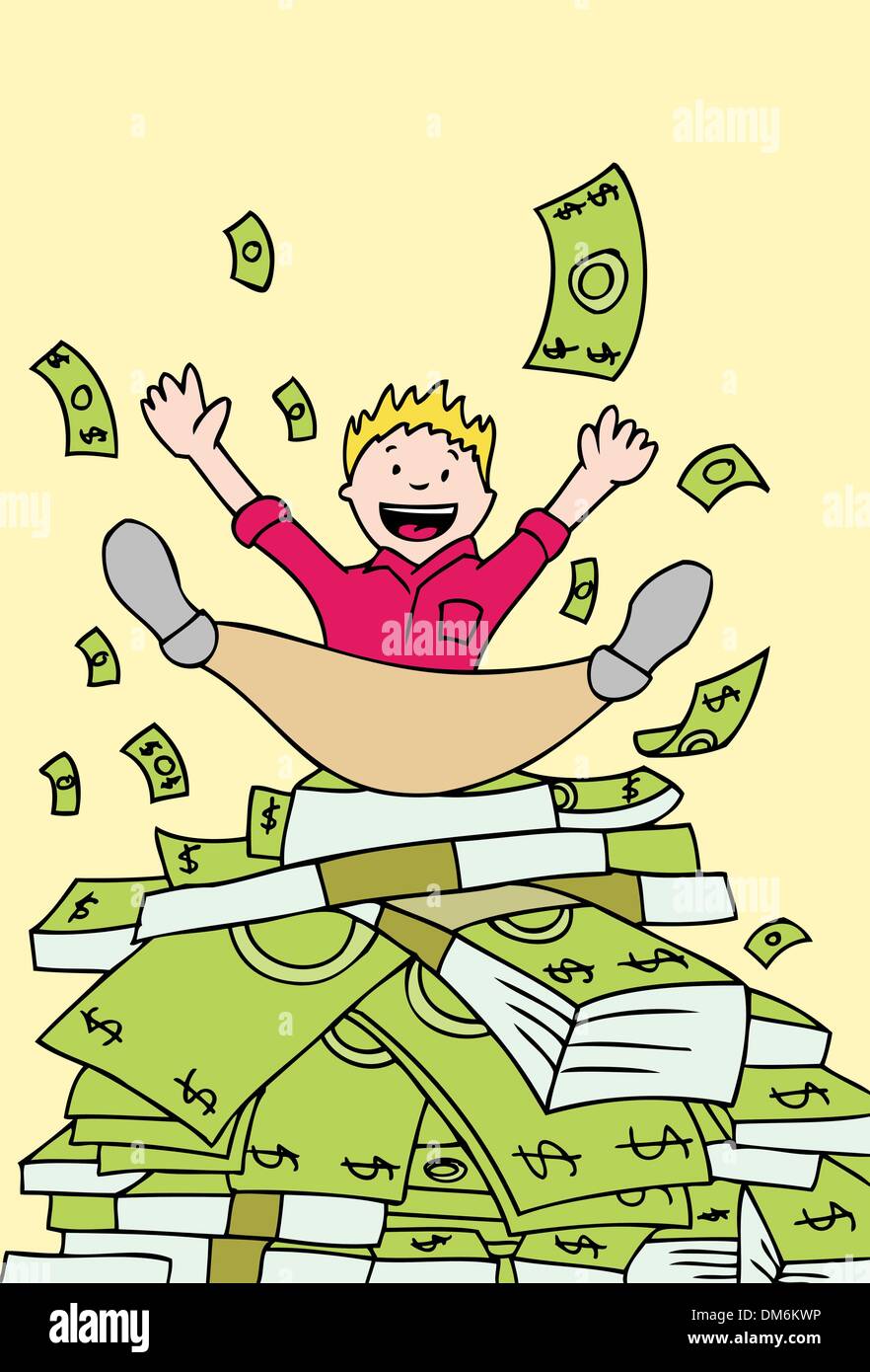 Pile dollars money Stock Vector Images - Alamy