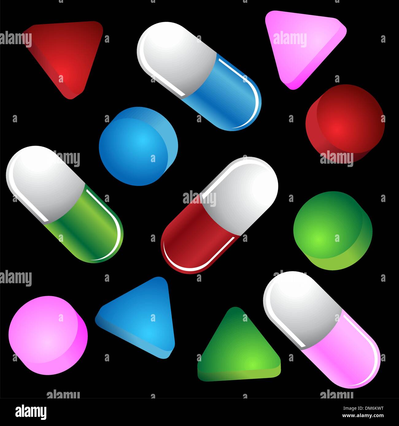 3d pills and capsules Stock Vector Images - Alamy
