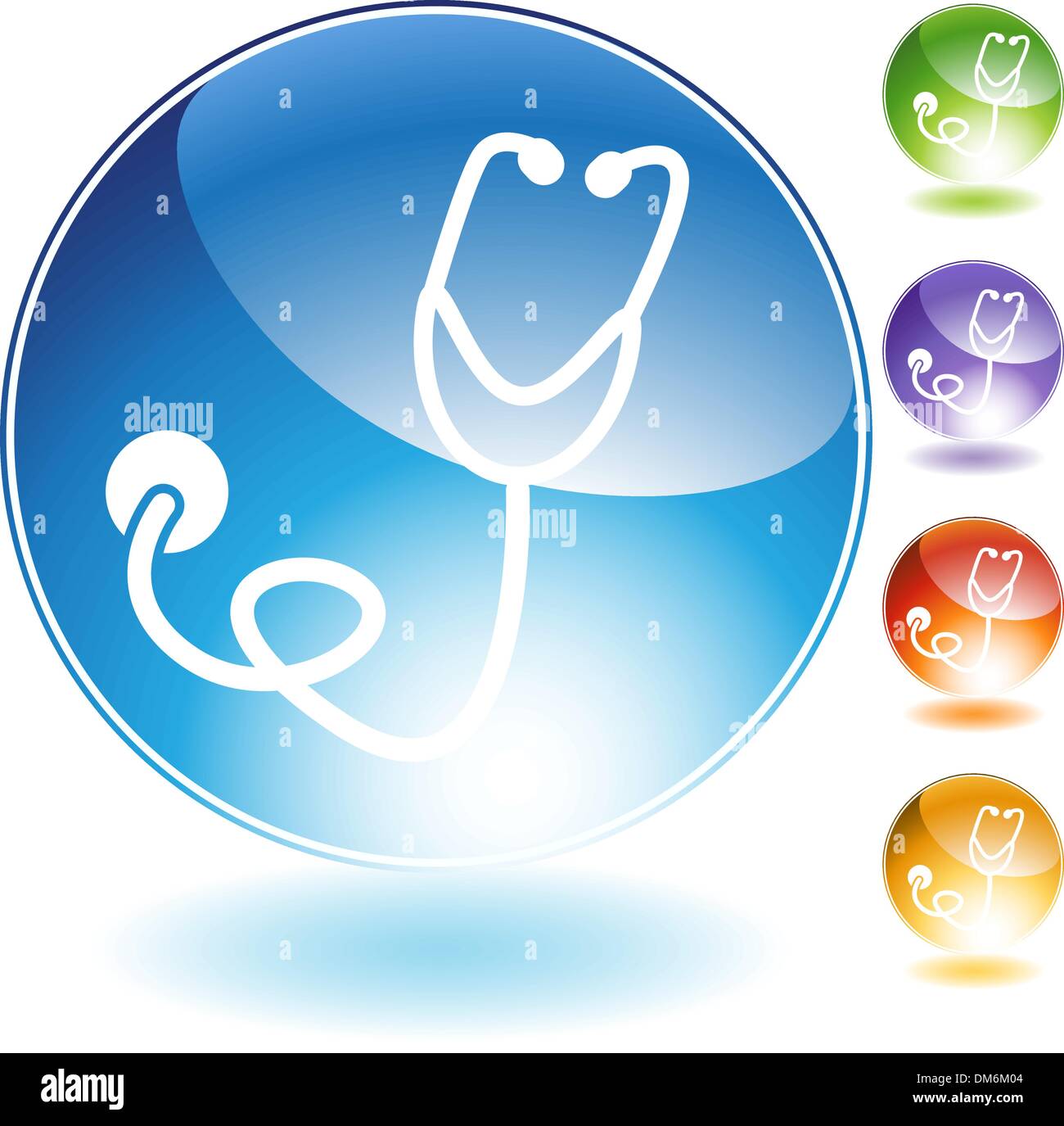 Stethoscope Crystal Icon Stock Vector Image & Art - Alamy