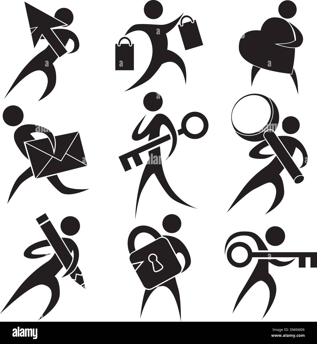 9 people Stock Vector Images - Alamy