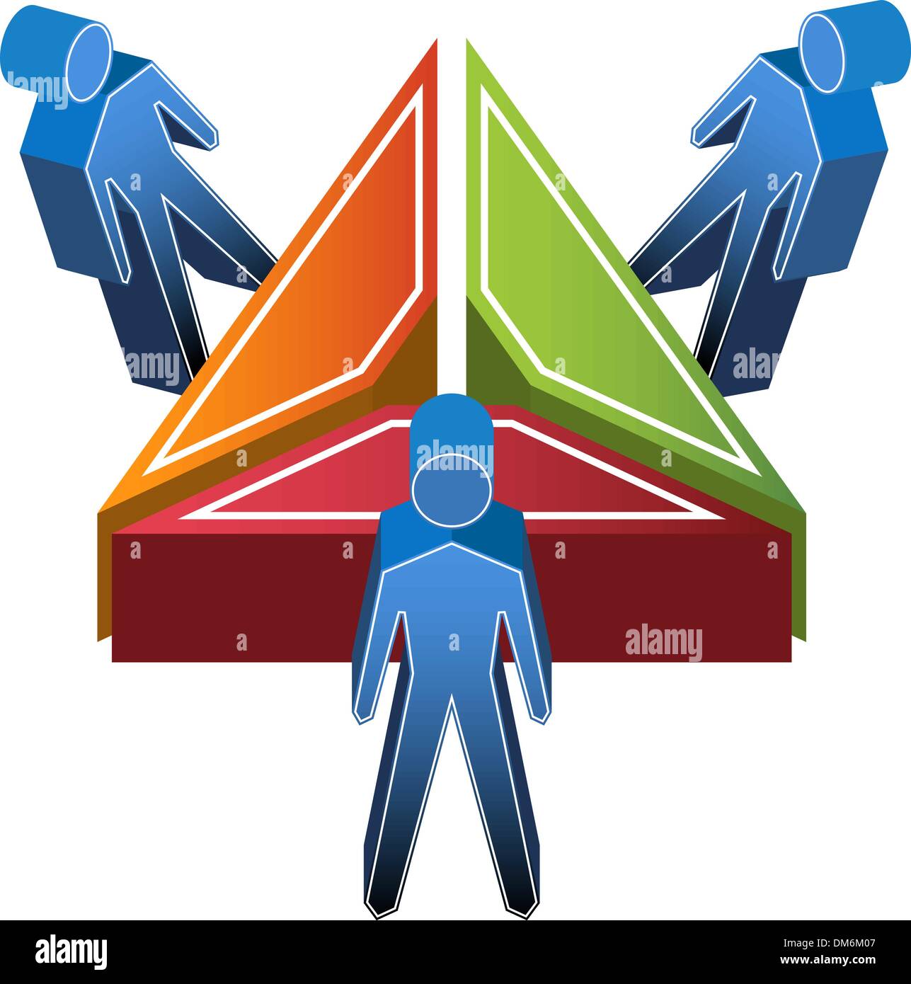 3D People Around Triangle Stock Vector Image & Art - Alamy