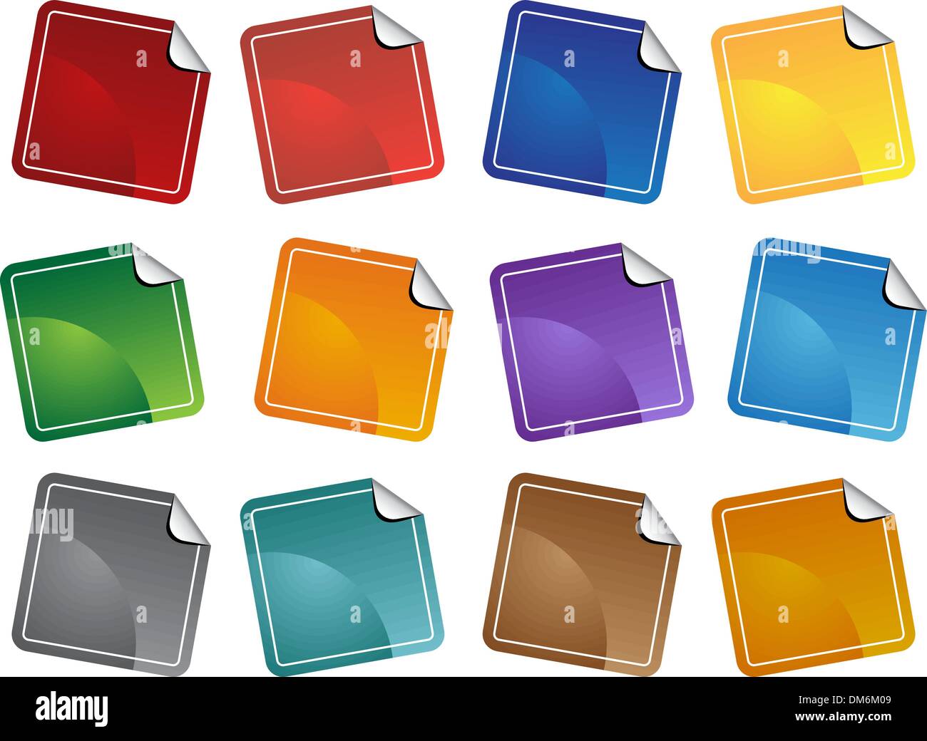 Sticker Set - Blank Stock Vector Image & Art - Alamy