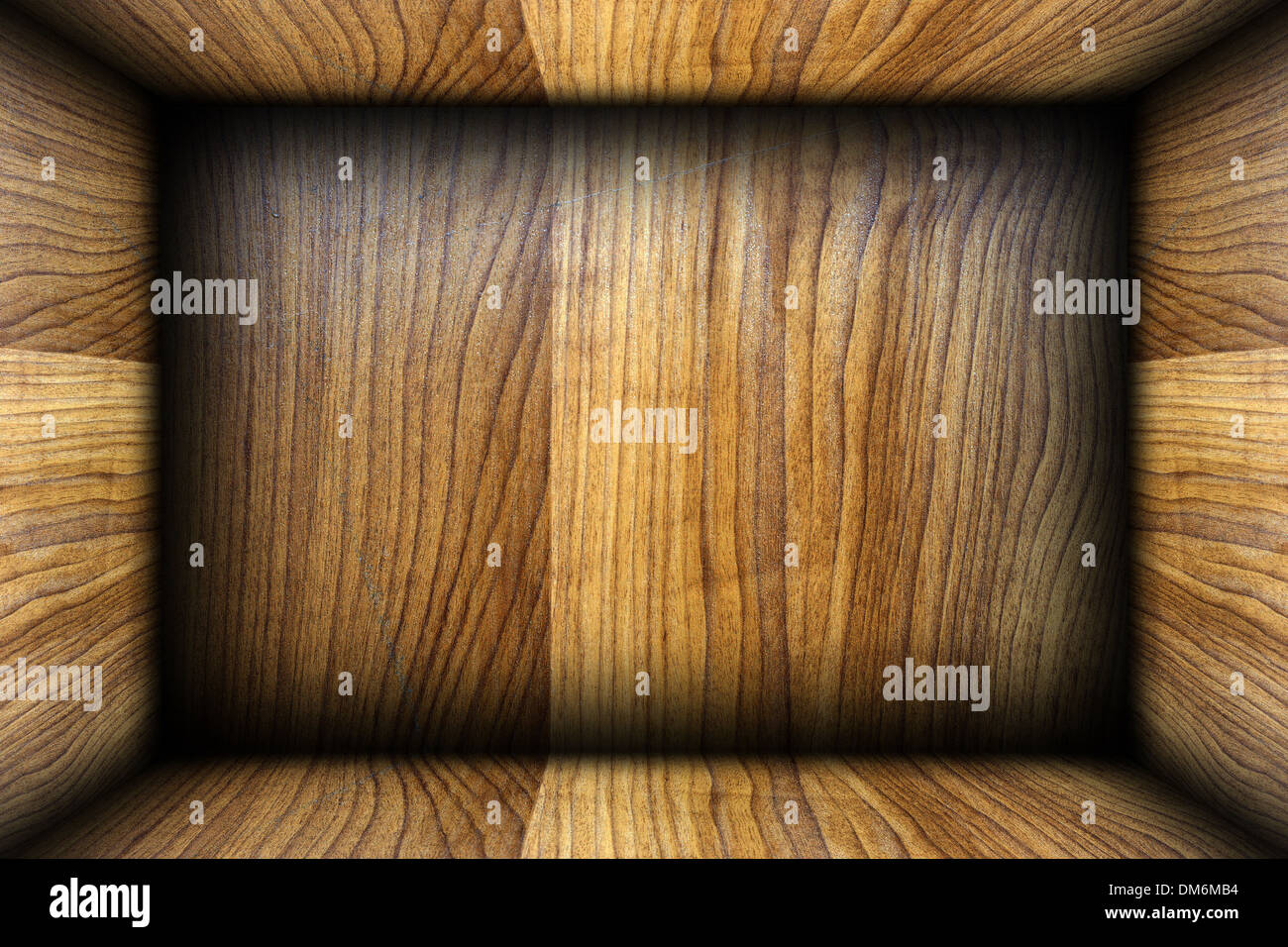 wooden box abstract interior finished with colorful plywood Stock Photo ...