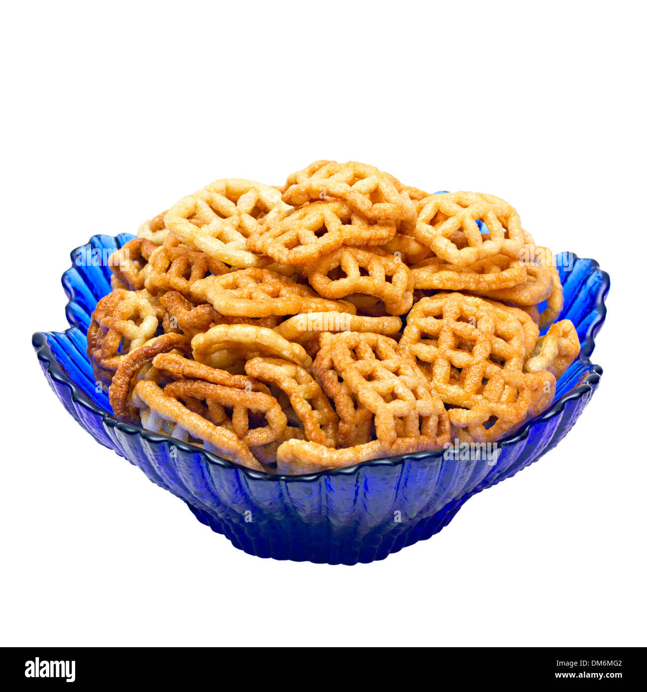 crispy golden pastry on a plate isolated on white background Stock ...