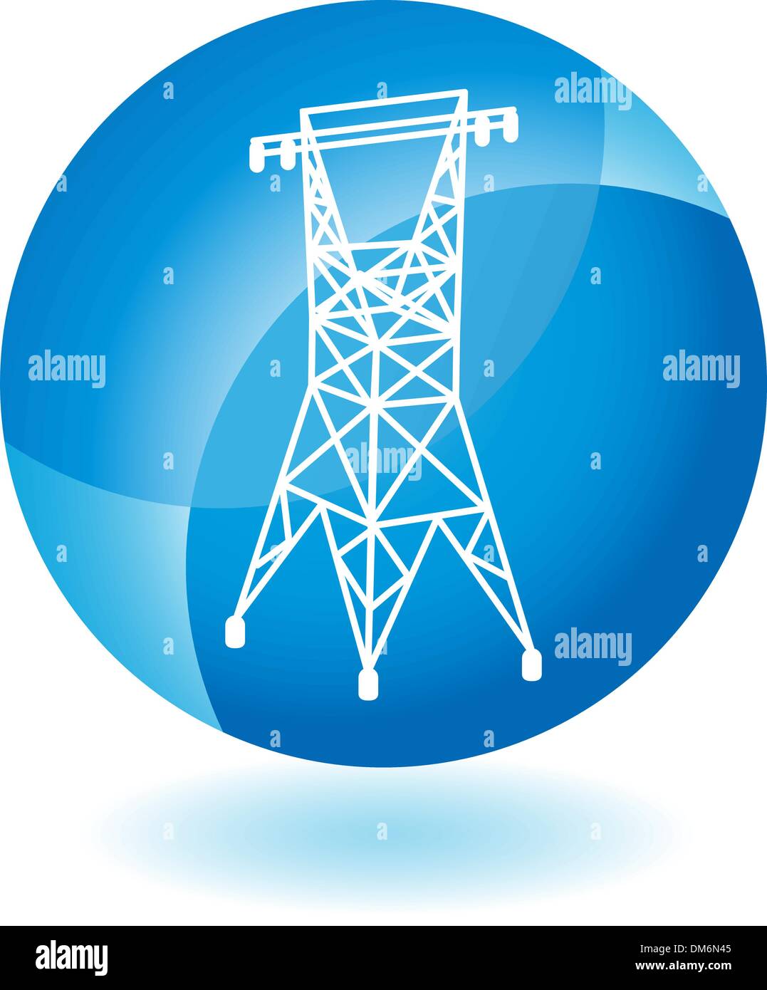 High Voltage Power Lines Transmitting Stock Vector Images - Alamy