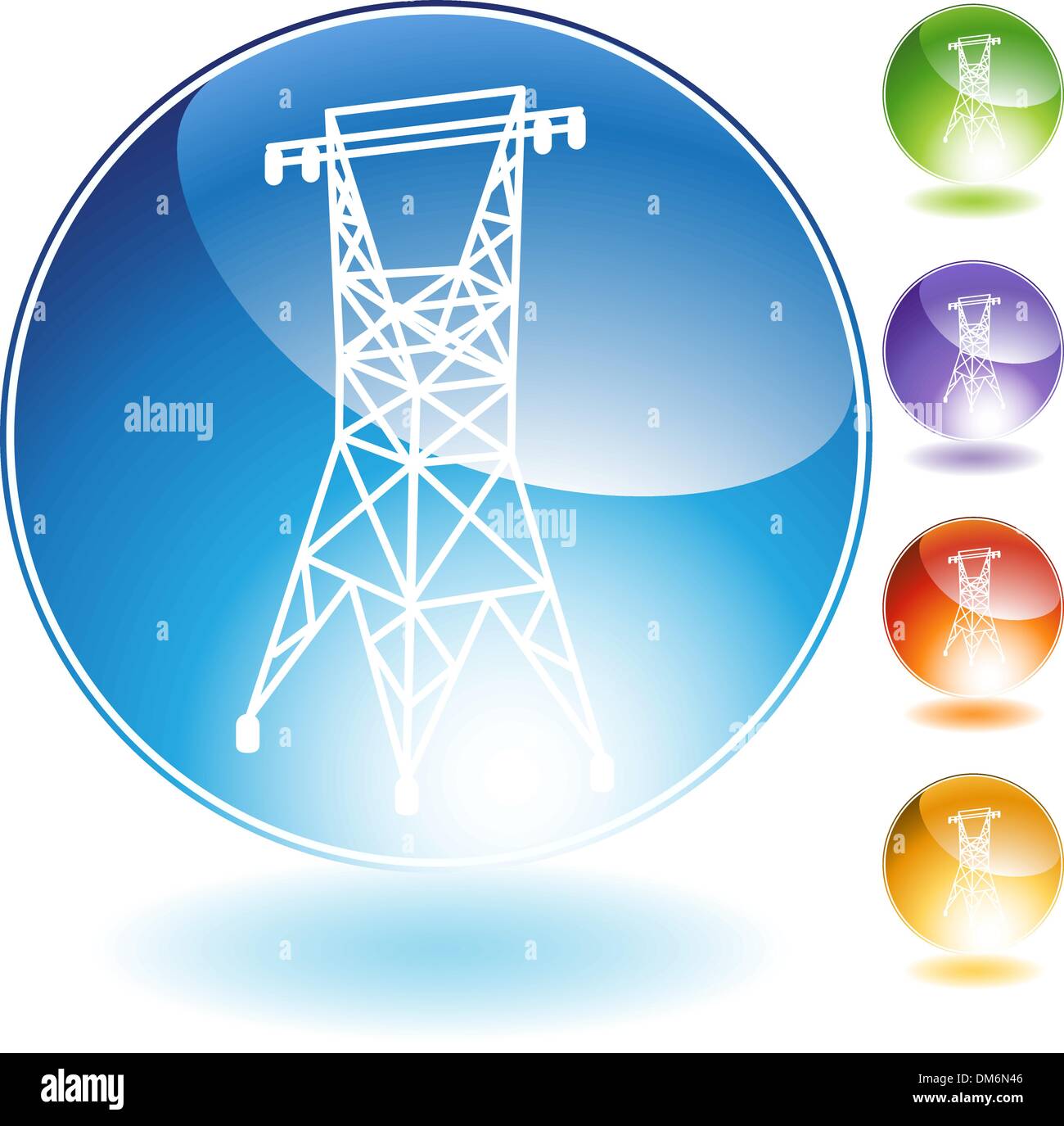 High voltage supply lines Stock Vector Images - Alamy