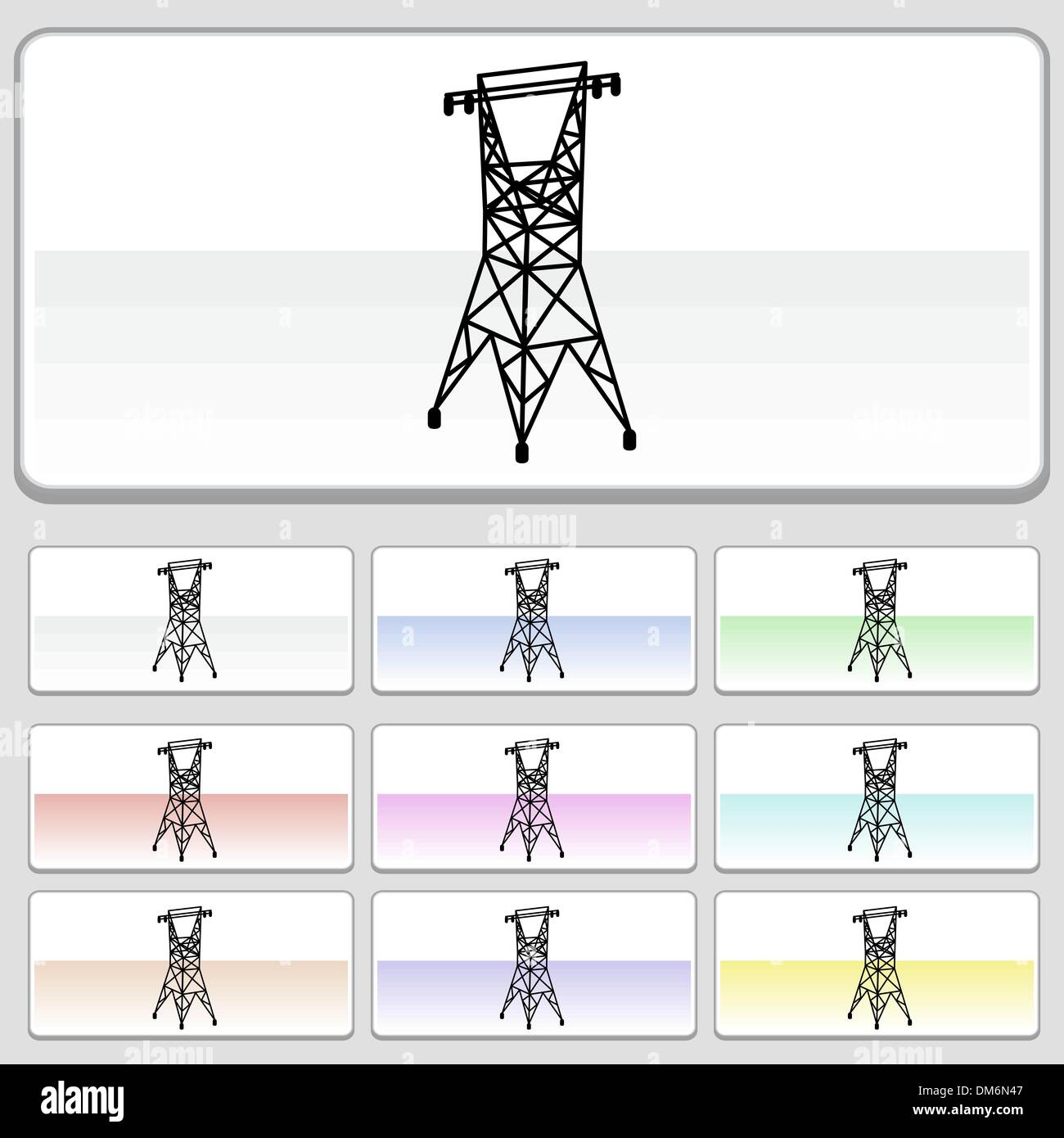 High voltage power lines transmitting Stock Vector Images - Alamy
