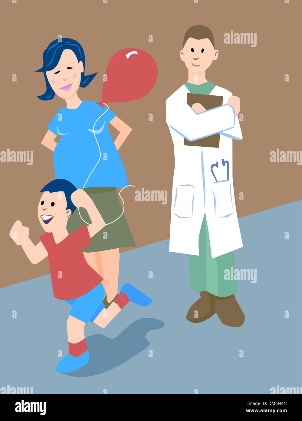 Family male doctor visit Stock Vector Images - Alamy