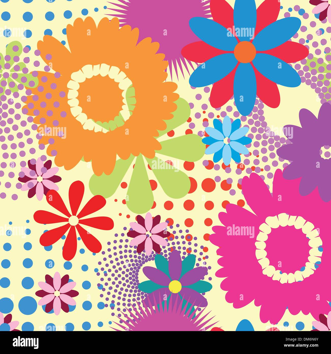 Summer flower pattern Stock Vector Image & Art - Alamy