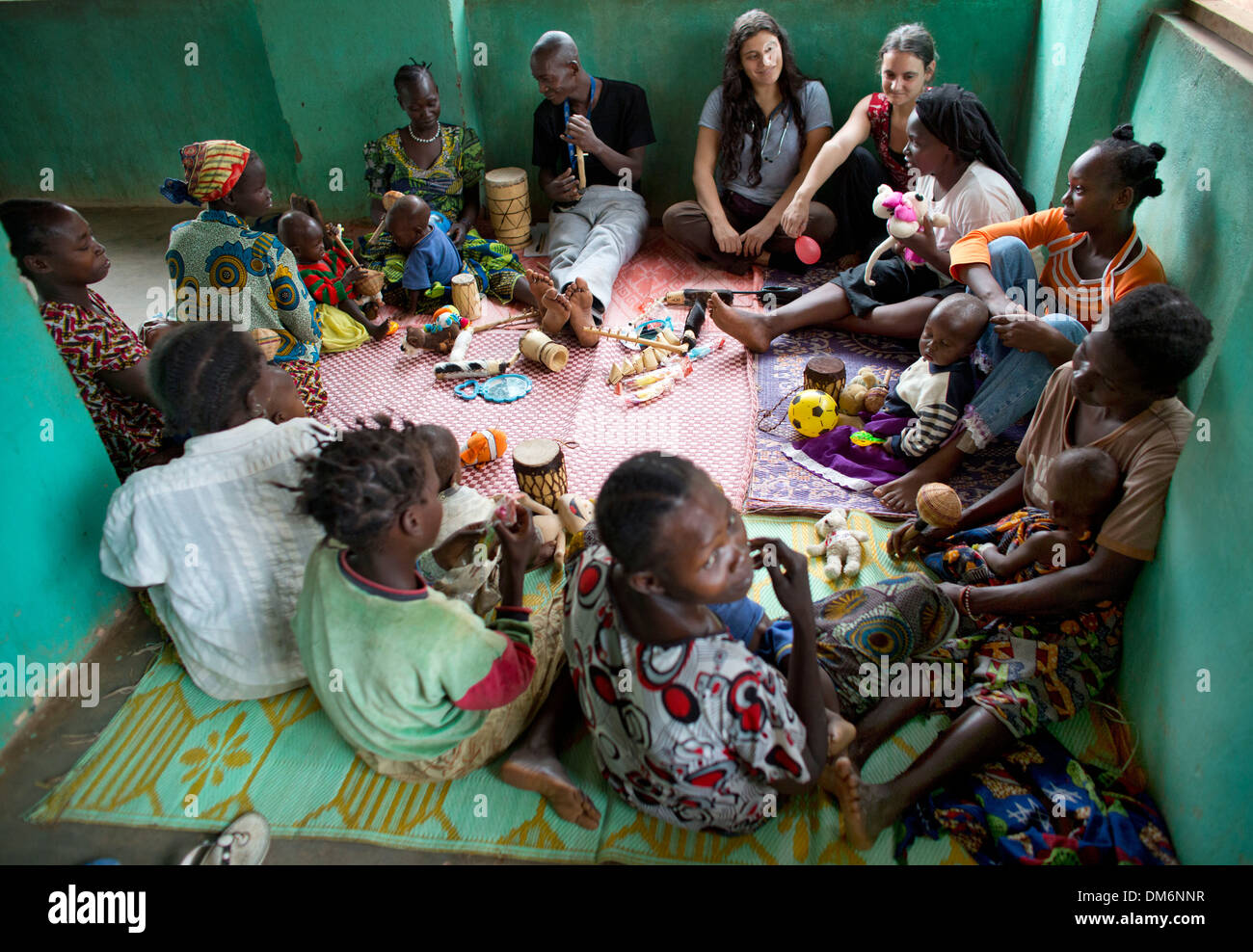 MSF staff in physco social activities in hopsital in CAR Stock Photo ...