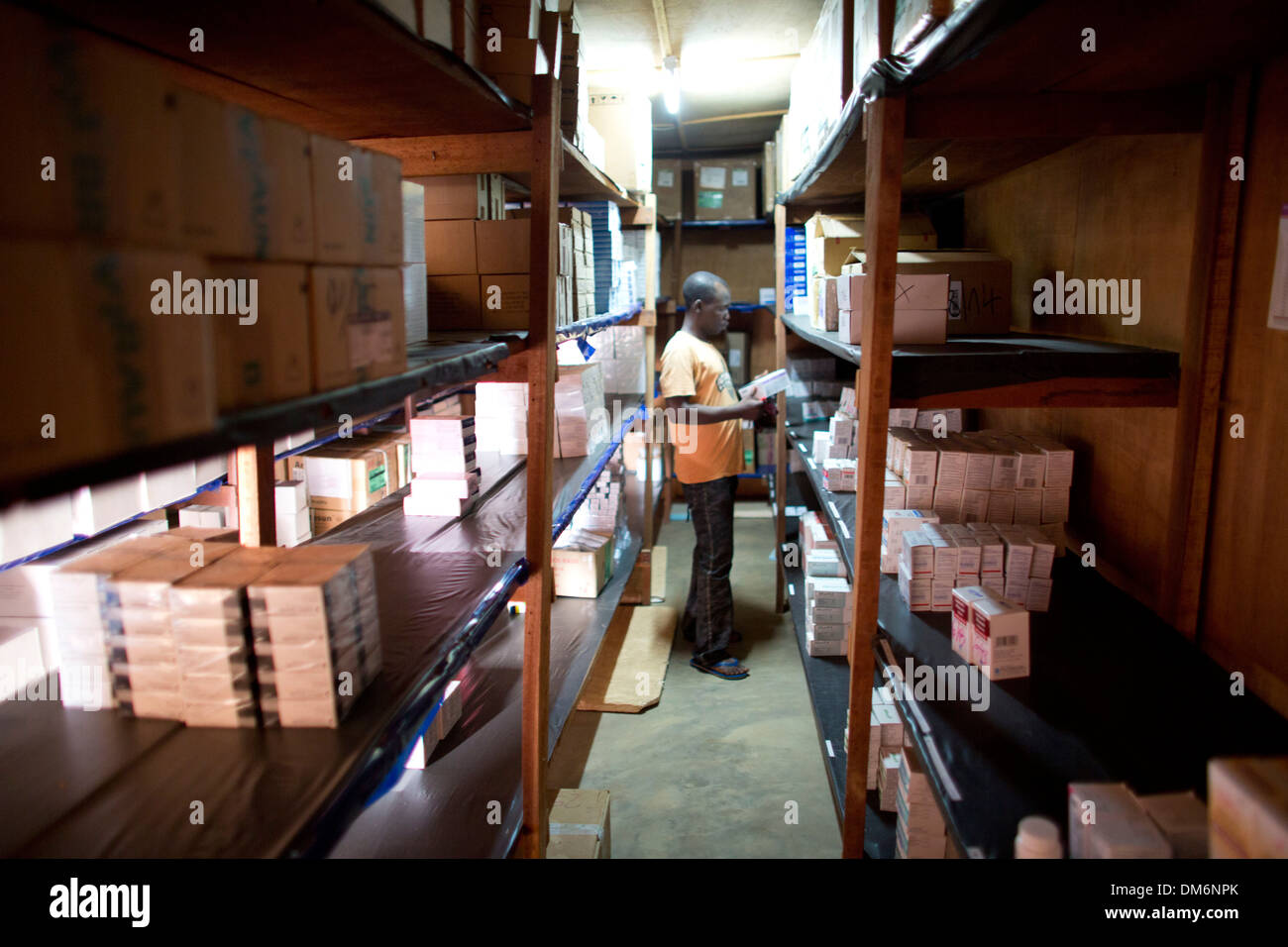 drug pharmacy at the MSF spain hospital in batangafo, CAR Stock Photo ...
