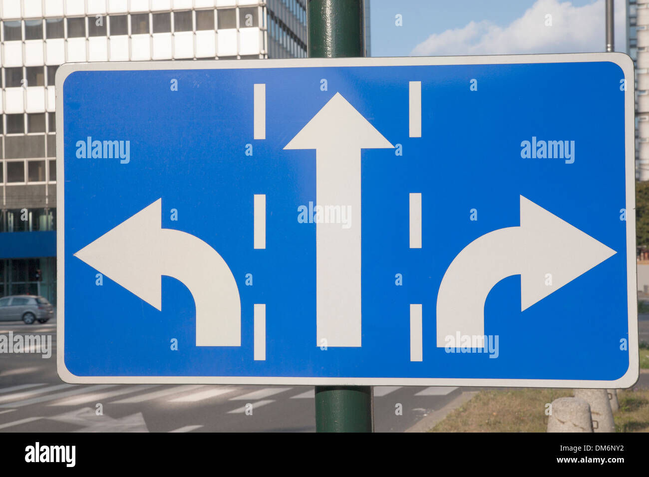 Traffic Sign with Two Arrows Pointing in Different Directions Stock ...