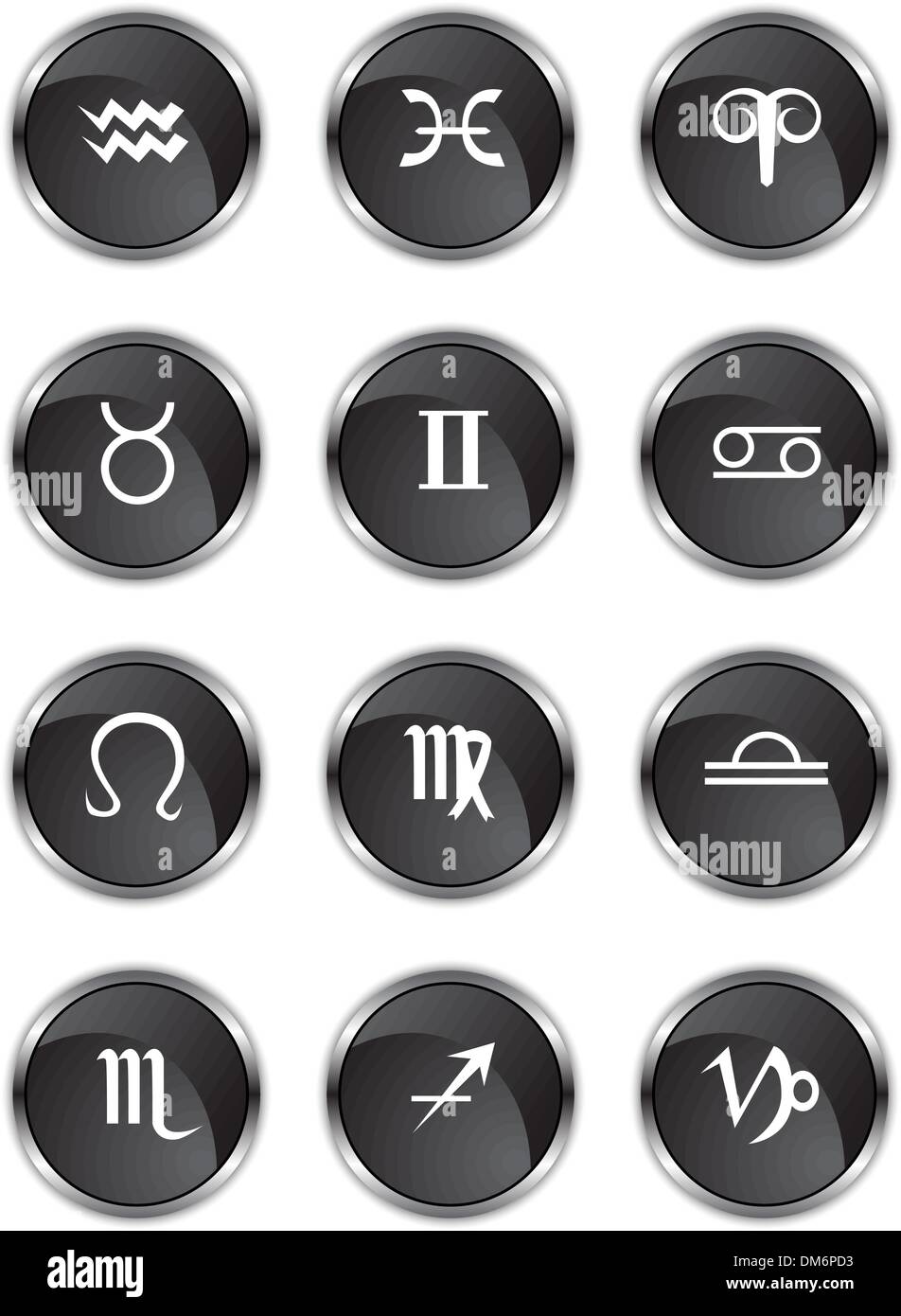 12 zodiac signs set Stock Vector Images - Alamy