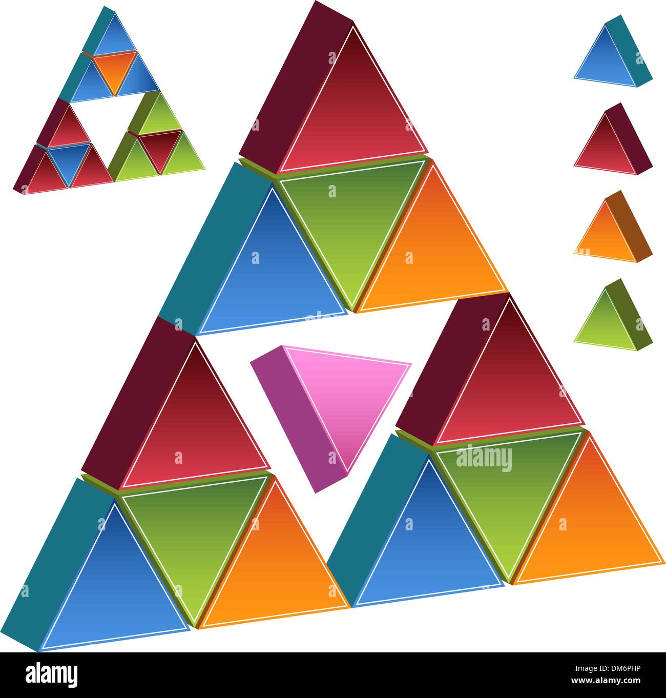 3D Pyramid - Pink Stock Vector Image & Art - Alamy