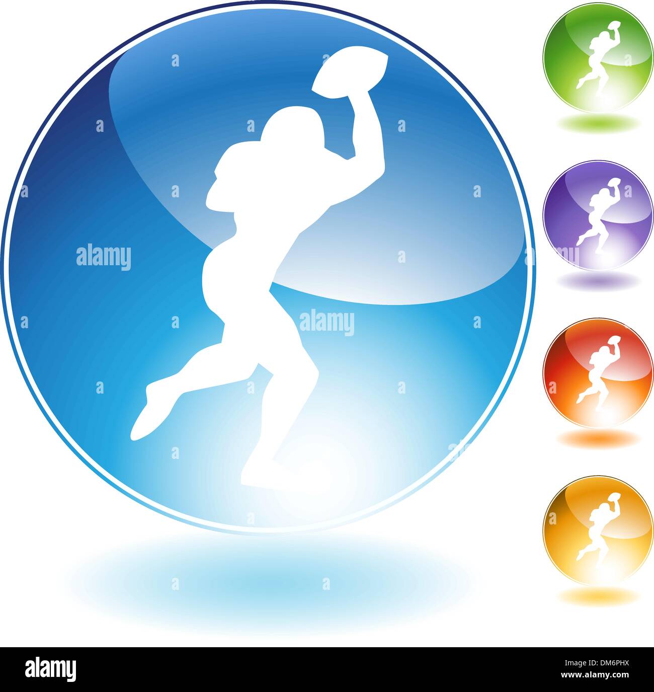 Quarterback Football Crystal Icon Stock Vector Image & Art - Alamy