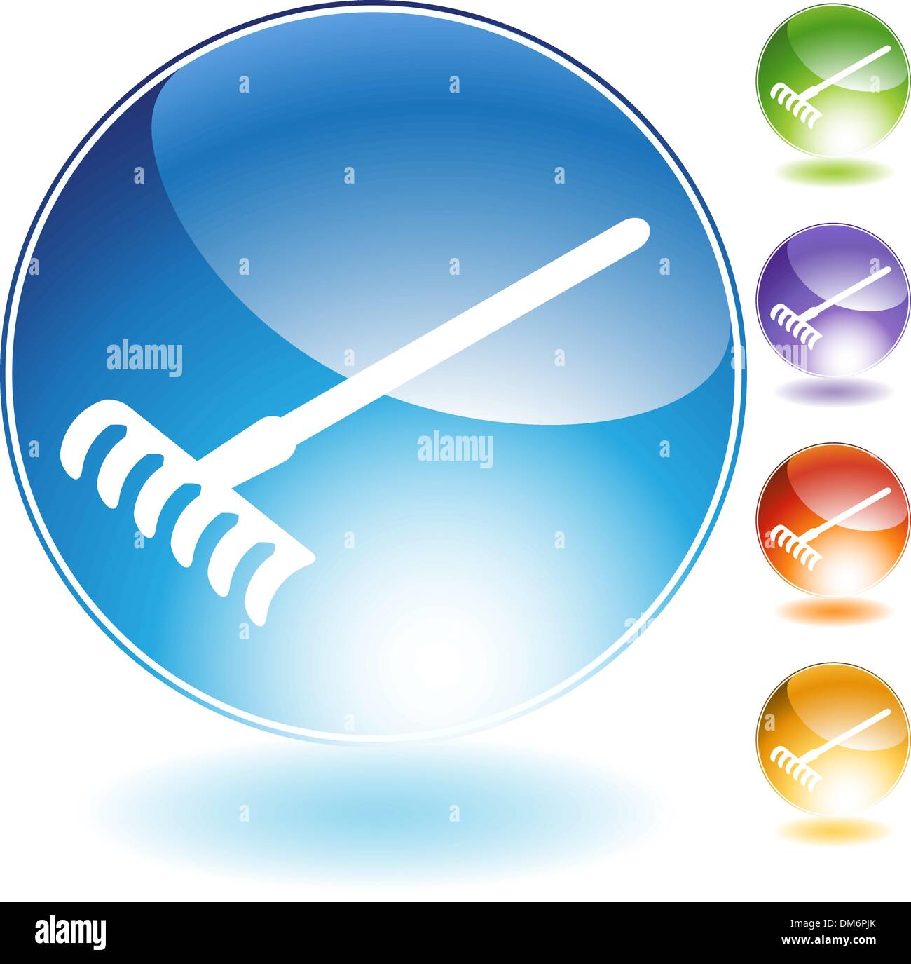 Blue and white rake Stock Vector Images - Alamy