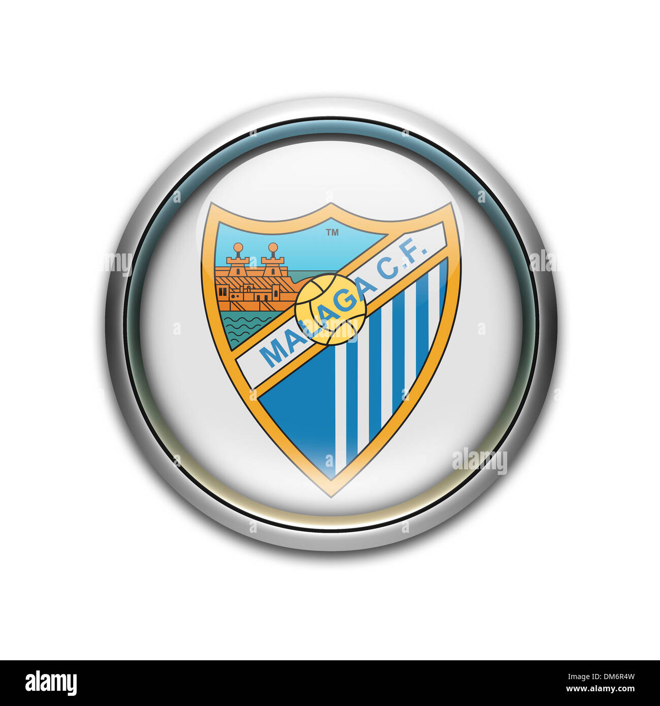 Malaga CF flag icon logo symbol emblem Stock Photo - Alamy