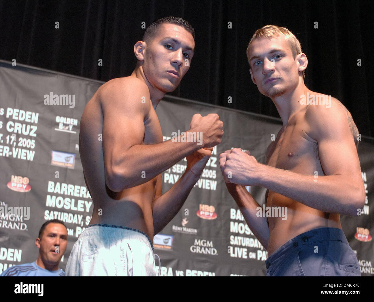 Sep 16, 2005; Las Vegas, NV, USA; VICENTE ESCOBEDO weighs in for his ...