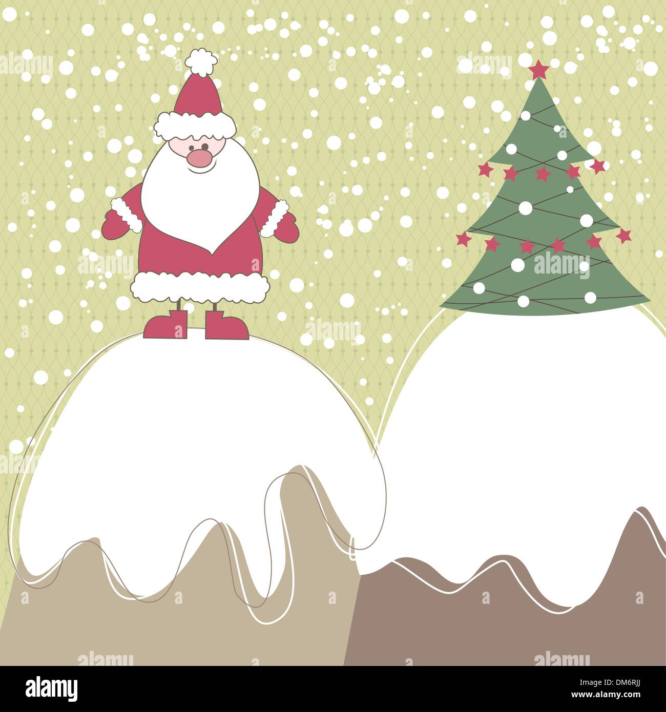 Christmas vector card santa Stock Vector Images - Alamy