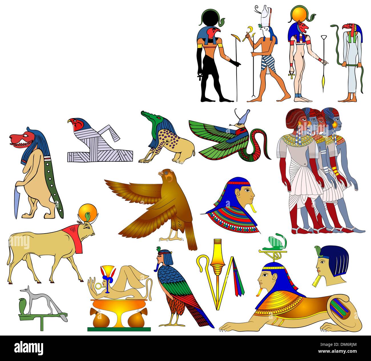 Various themes of ancient Egypt - vector Stock Vector Image & Art - Alamy