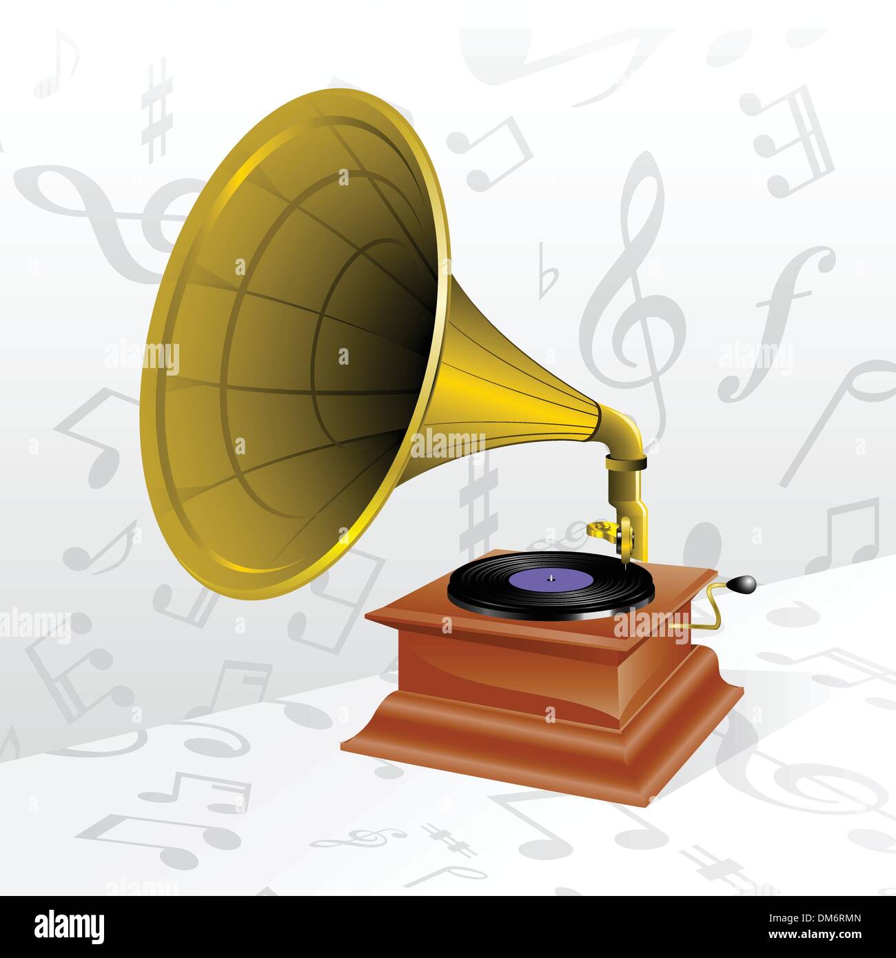 Vector retro gramophone Stock Vector Image & Art - Alamy
