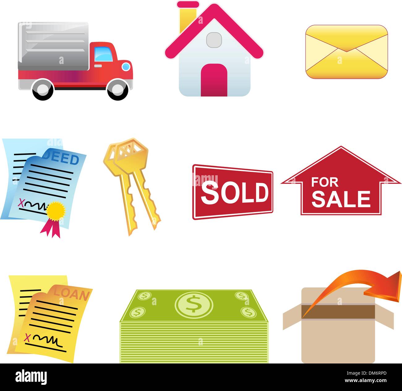 Moving van sold sign hi-res stock photography and images - Alamy