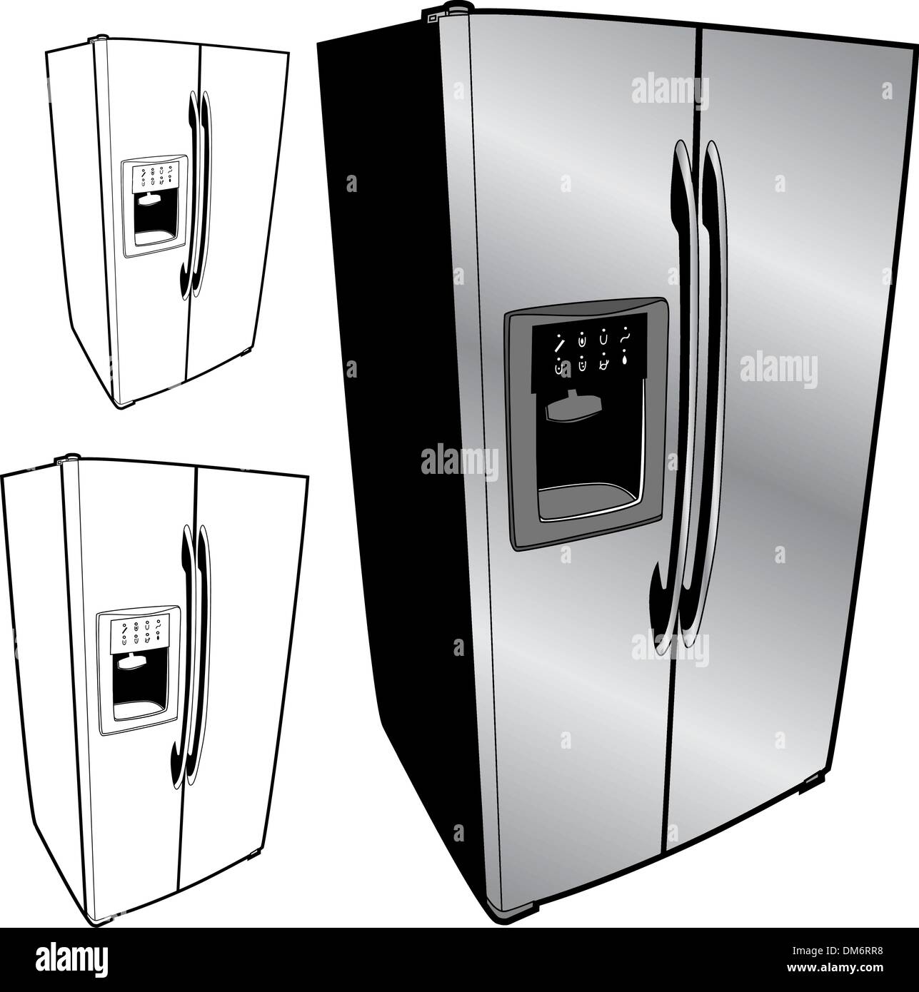 Ice dispenser refrigerator Stock Vector Images - Alamy