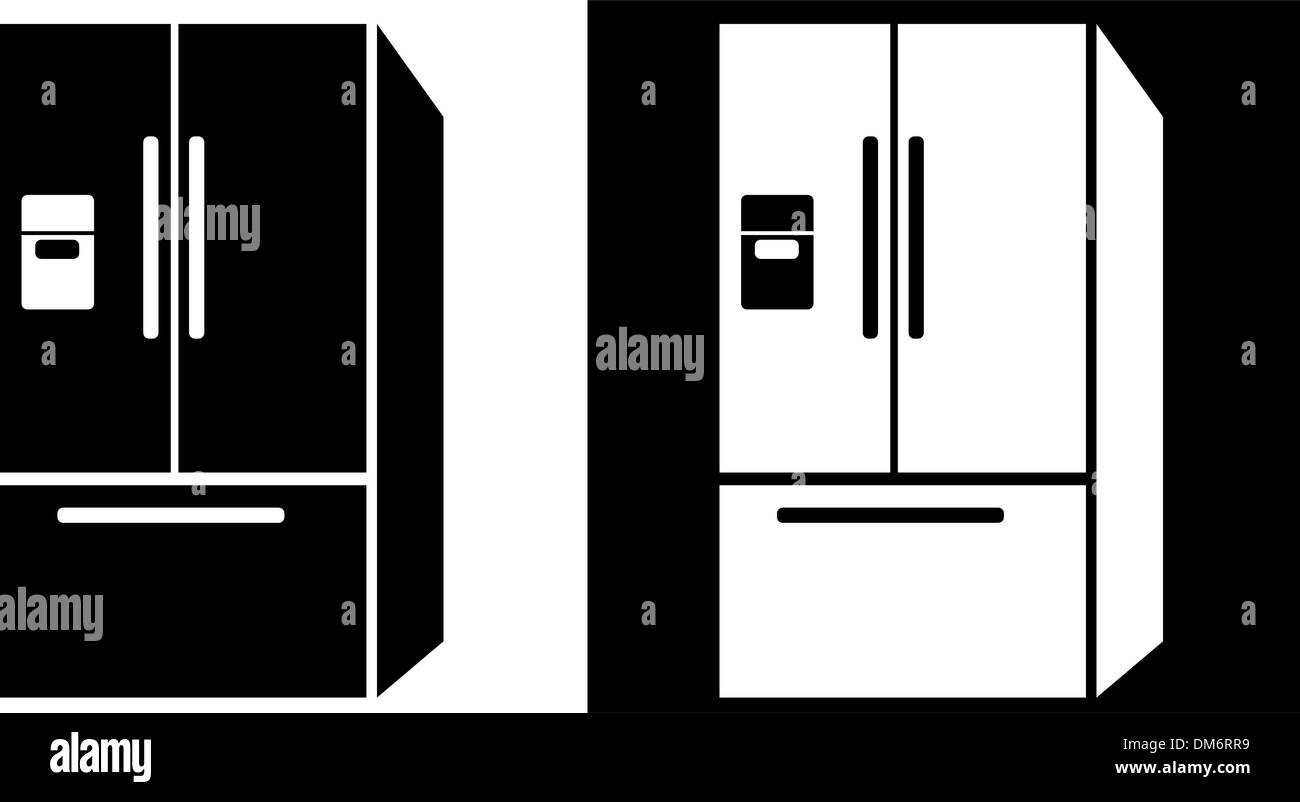 Ice dispenser refrigerator Stock Vector Images - Alamy