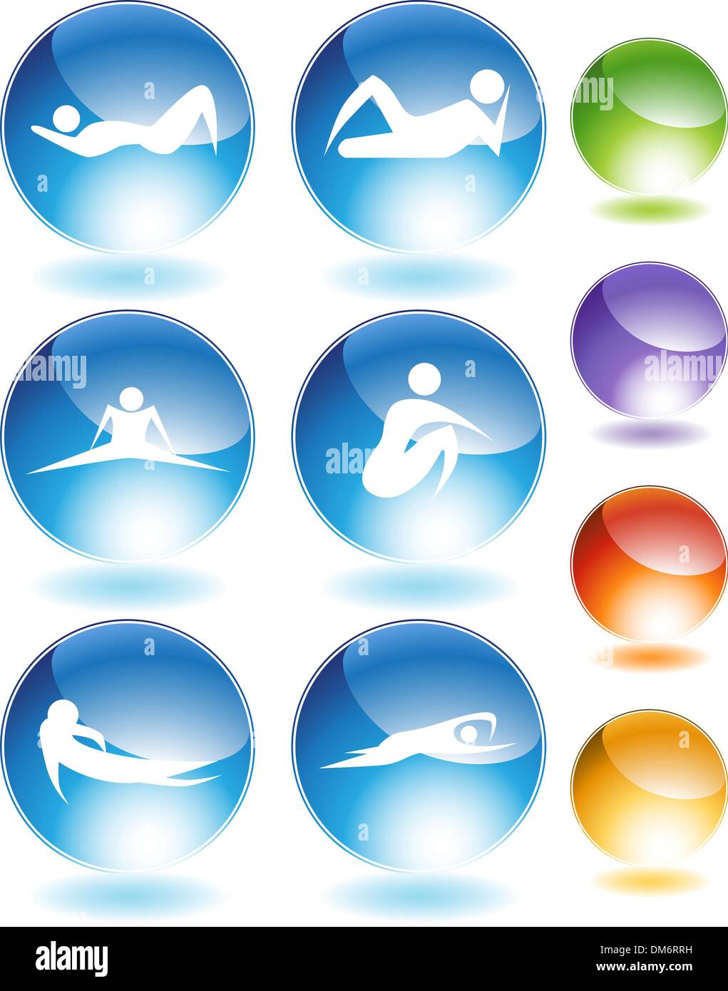 Exercise Stick Figure Set Stock Vector Image & Art - Alamy