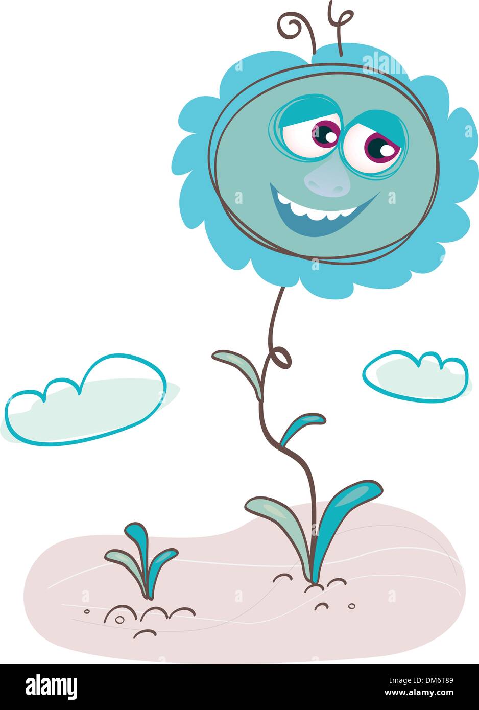 Blue garden Stock Vector Images - Alamy