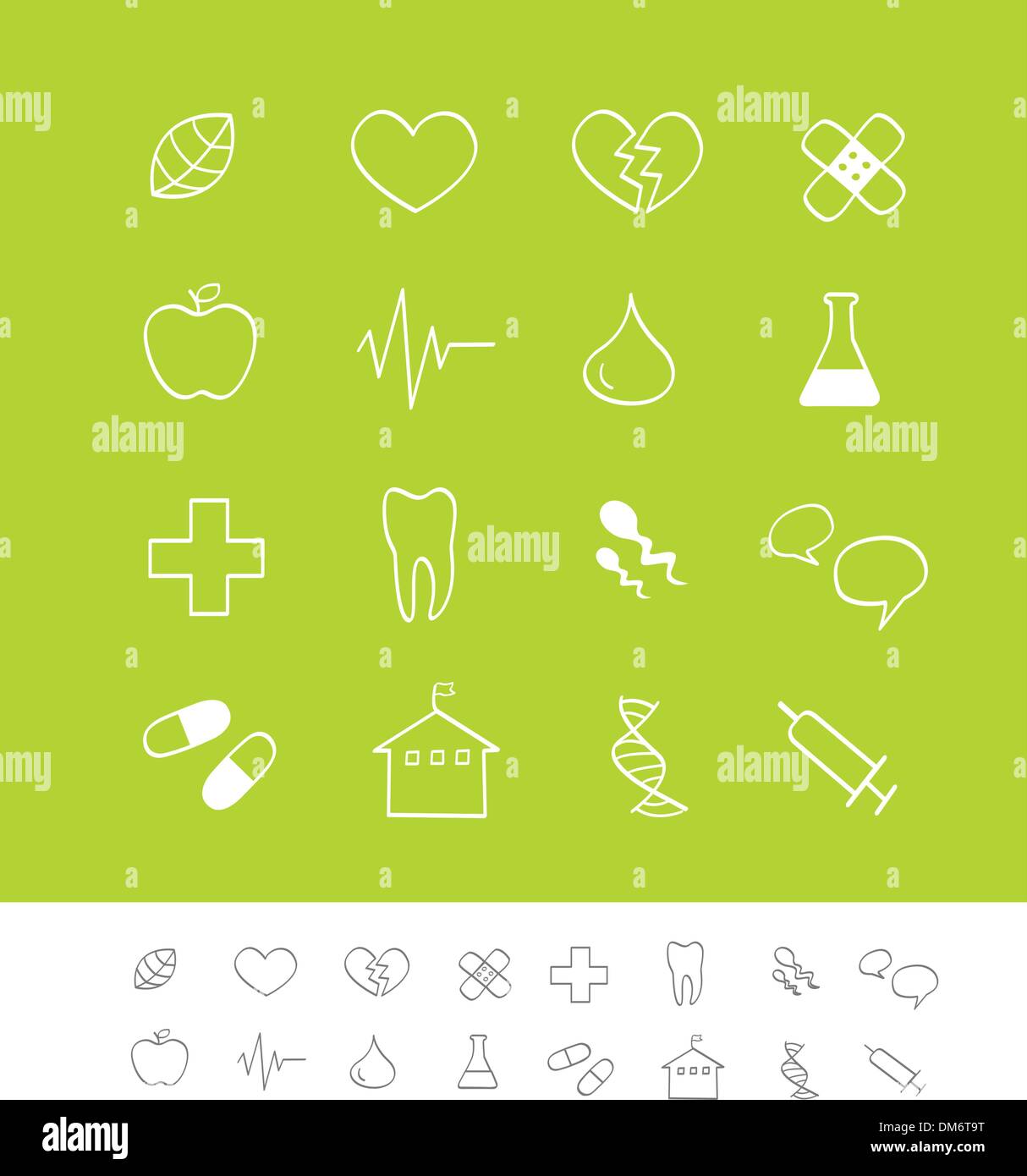Medical icon set pack Stock Vector Images - Alamy