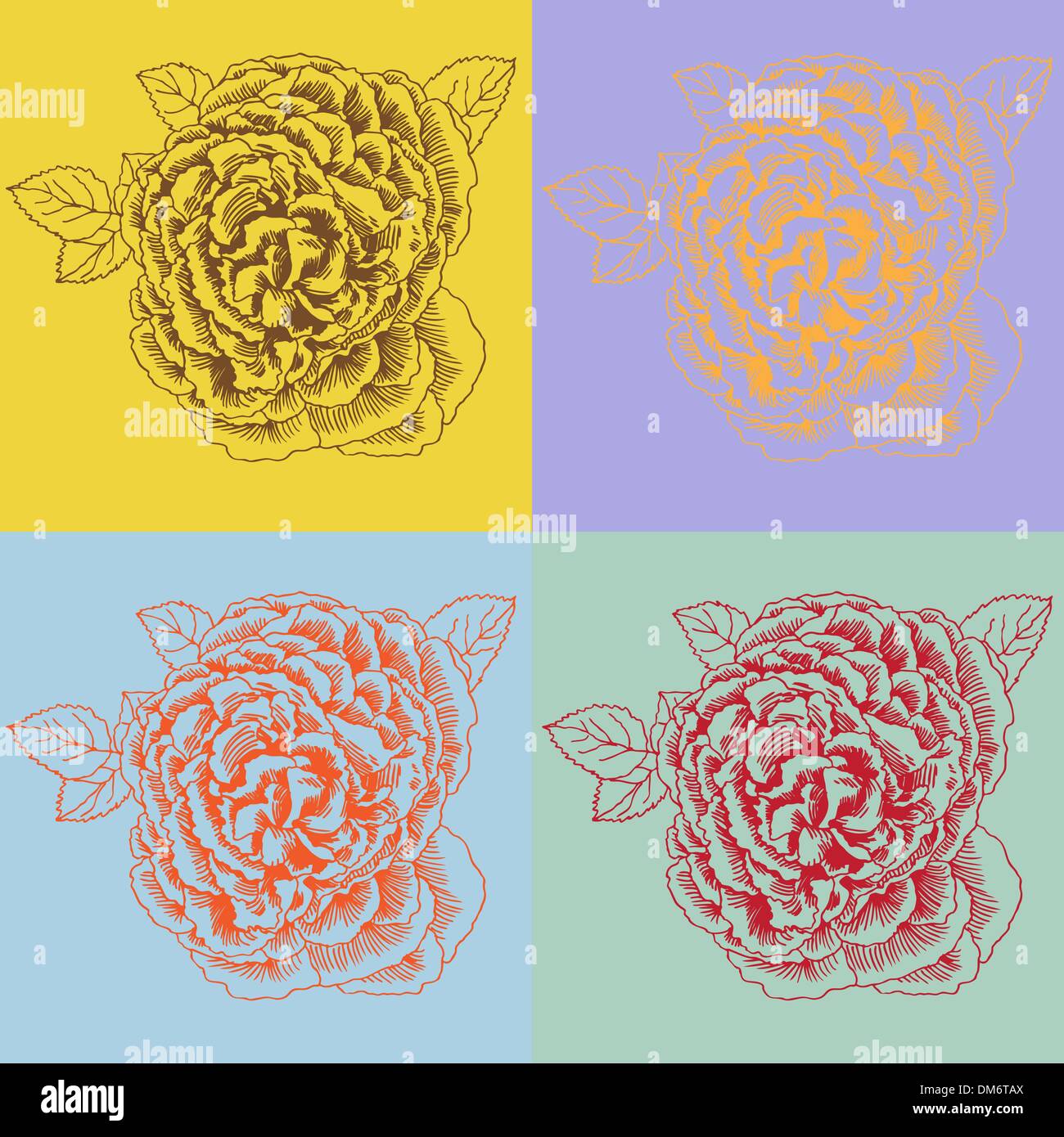 Hand Drawn Rose Stock Vector Image & Art - Alamy