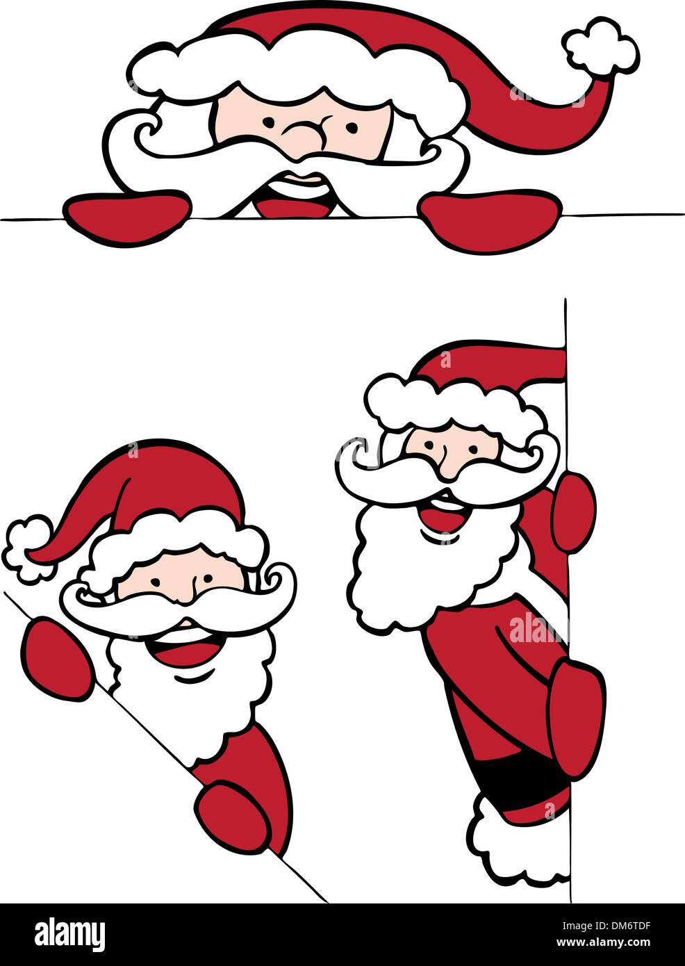 Santa Border Set Stock Vector Image & Art - Alamy