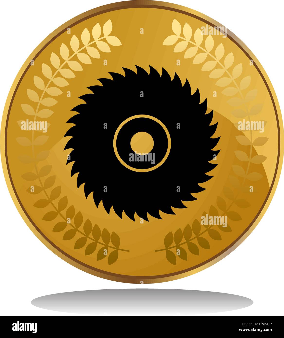 Gold Coin - Saw Blade Stock Vector Image & Art - Alamy