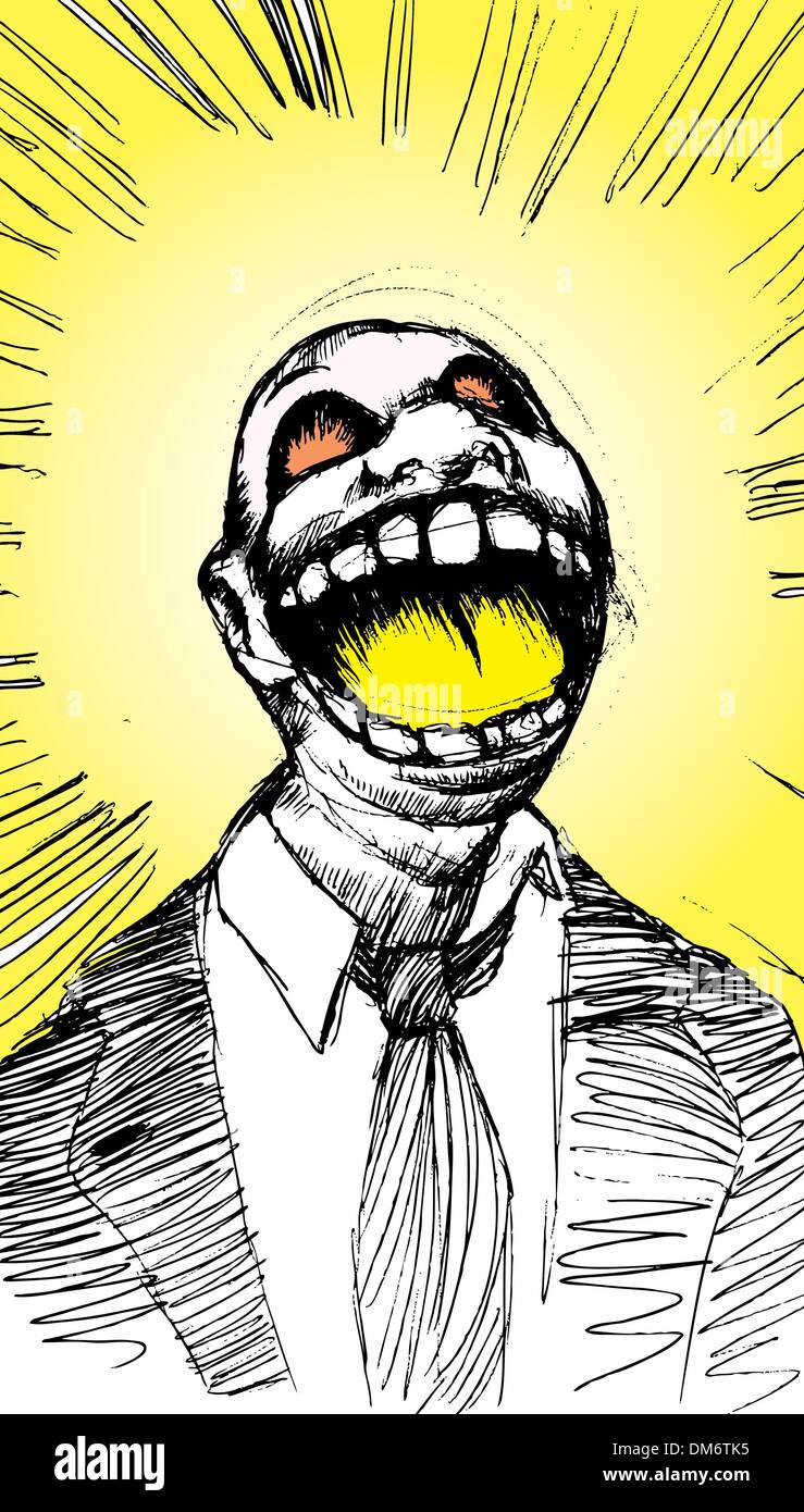 Cartoon illustration man screaming loud hi-res stock photography and ...