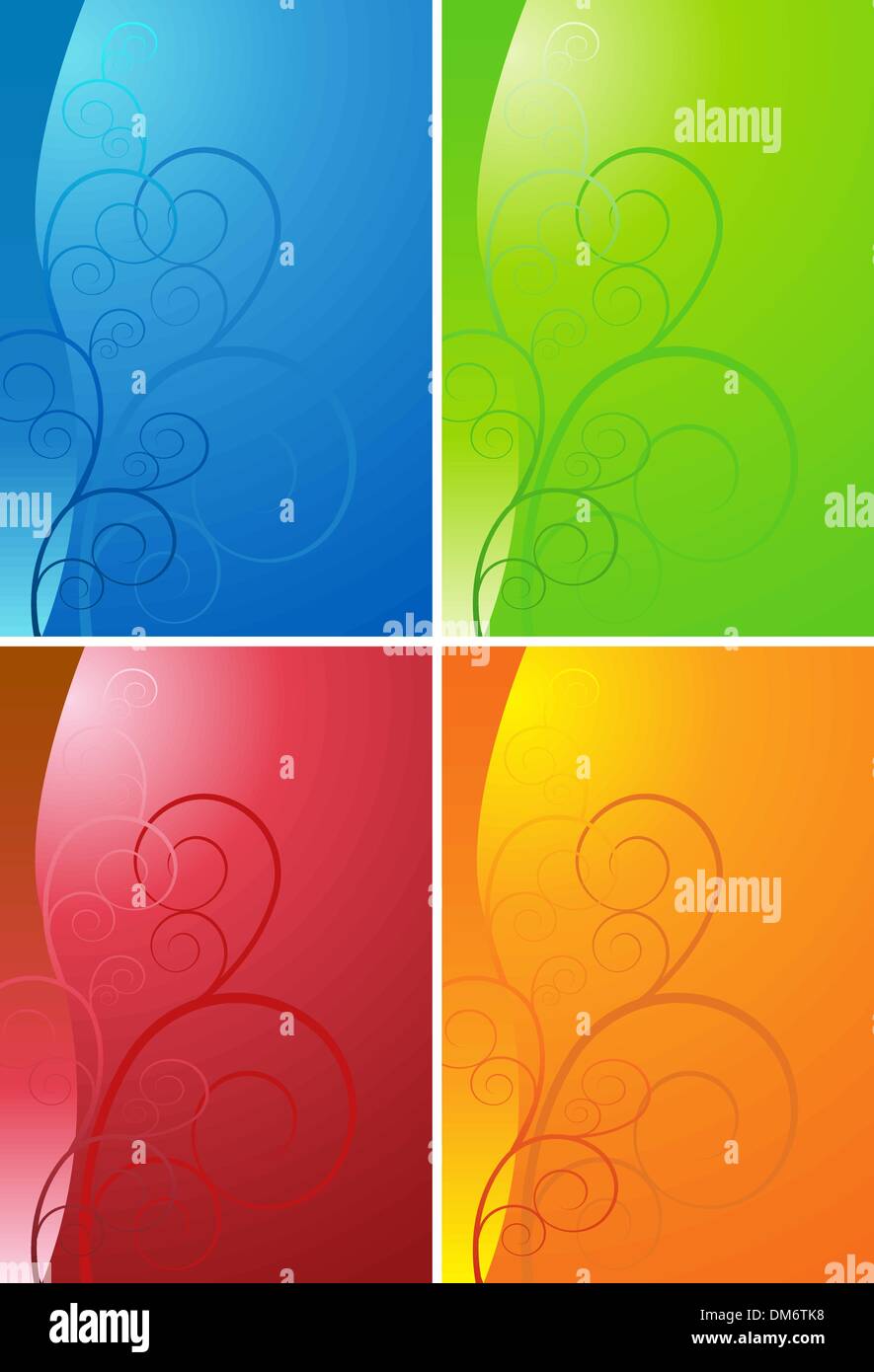 Scroll Shape Background Set Stock Vector Image & Art - Alamy