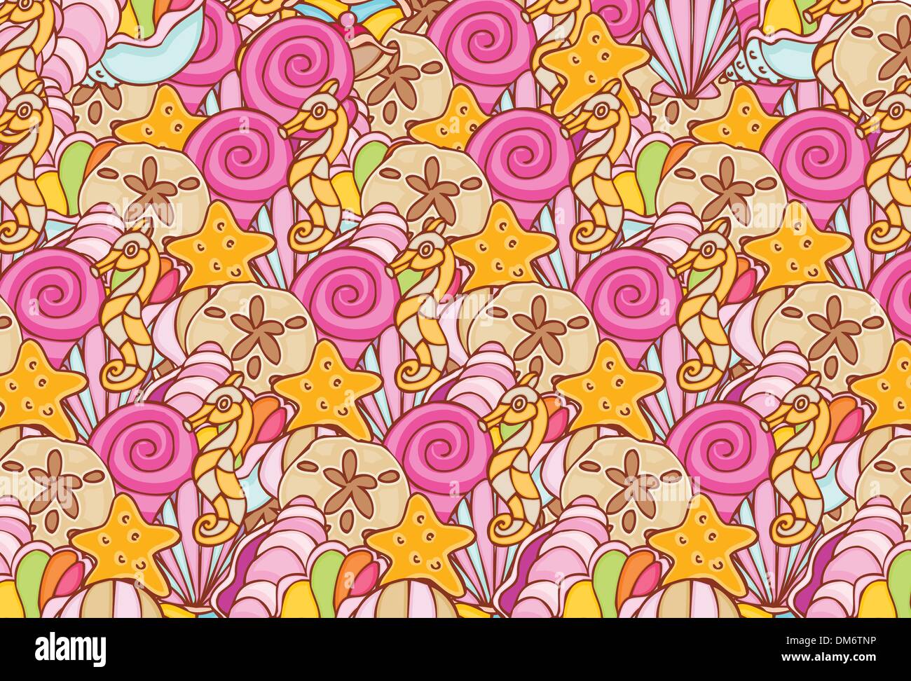 Shell Repeating Pattern Stock Vector Image & Art - Alamy