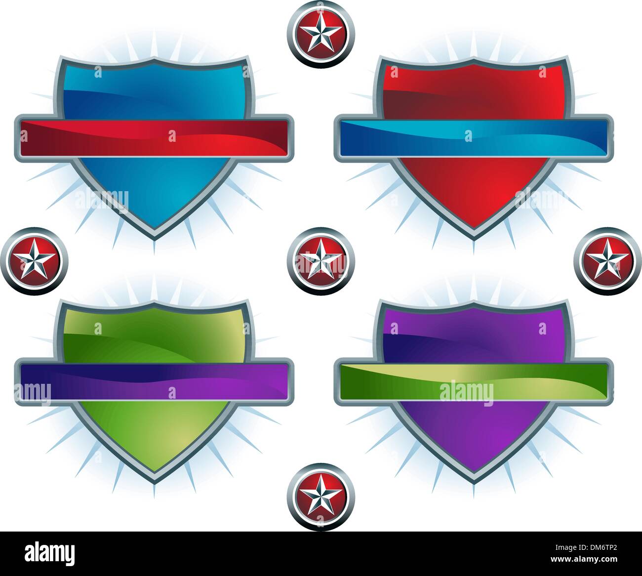 Shield Crest with Star Stock Vector Image & Art - Alamy