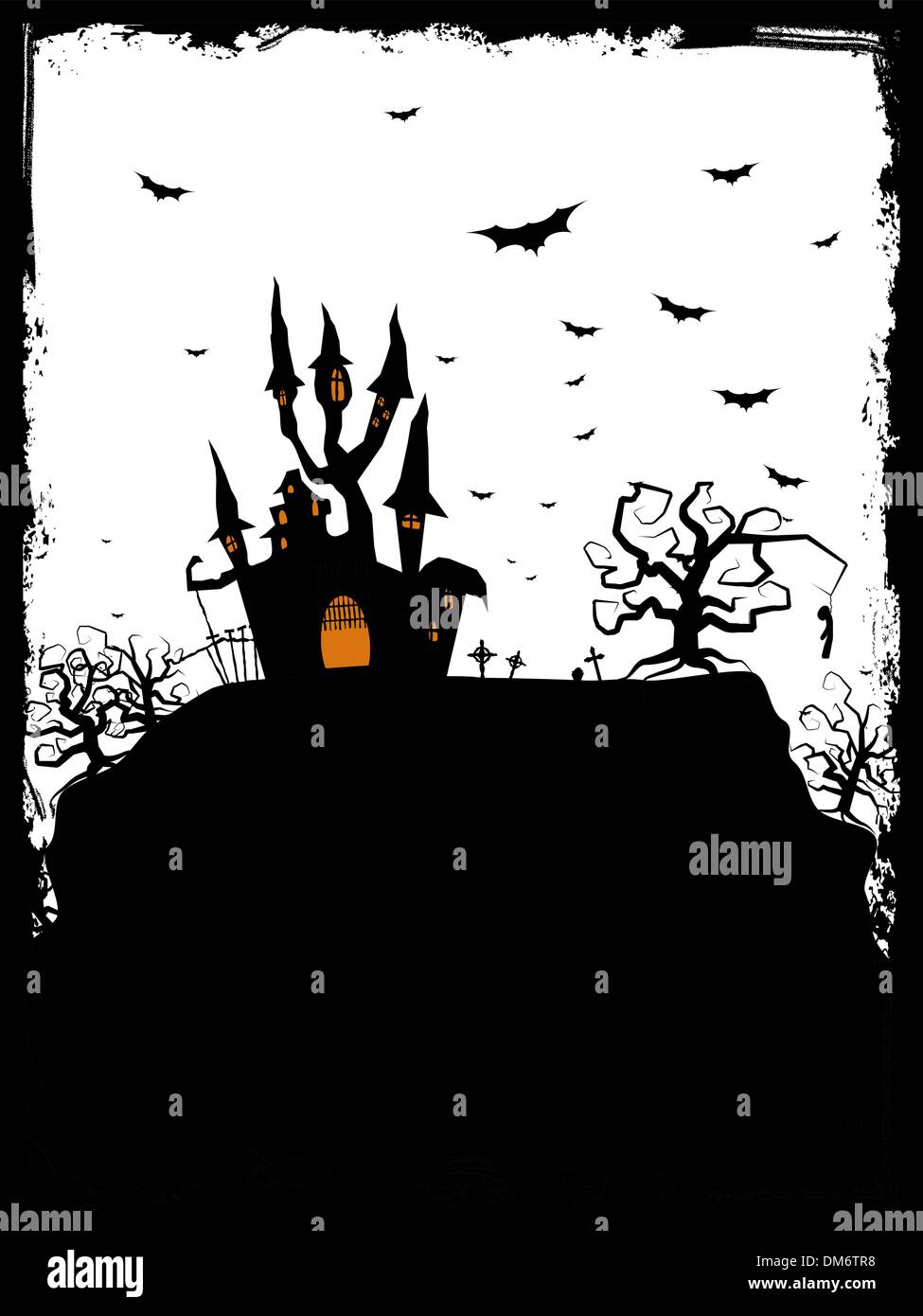 Halloween haunted house flying bats hi-res stock photography and images ...