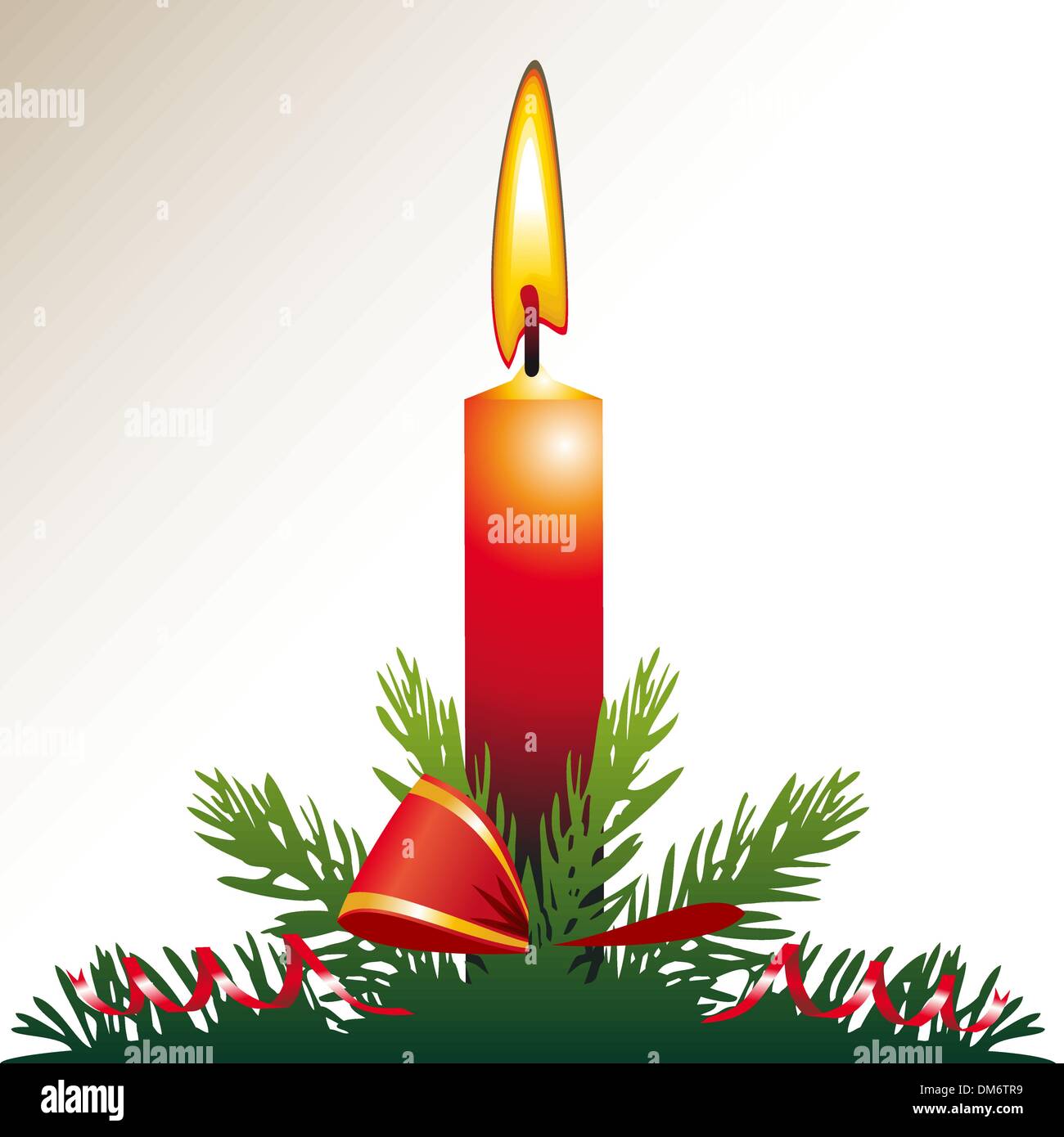 Christmas card red candle Stock Vector Images - Alamy