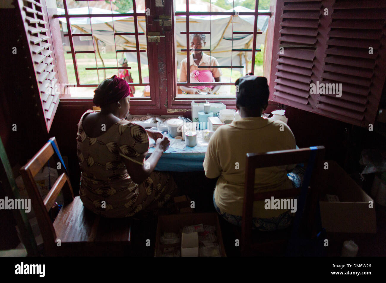 pharmacy at the MSF OCA hospital in bossangoa, central african republic ...